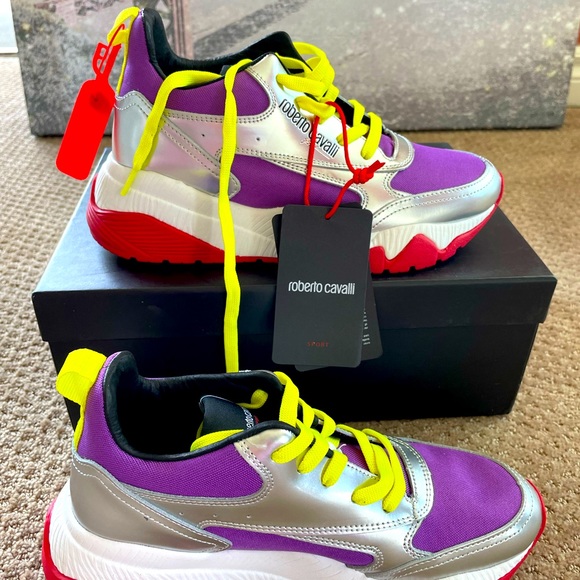 Roberto Cavalli | Shoes | Roberto Cavalli Tennis Shoes Sz 75 | Poshmark